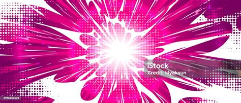 Anime Explosion Background With Comic Burst Effect Stock Illustration