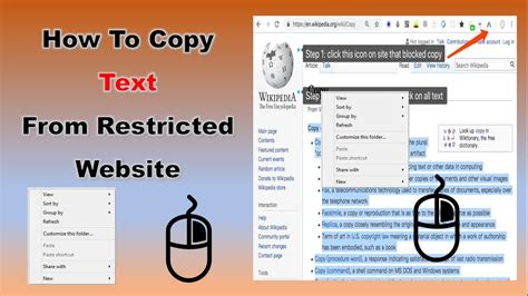 how to copy text from restricted website youtube