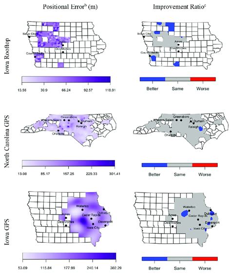 Spatial Distribution Of Positional Error Of Version 2 Geocodes And
