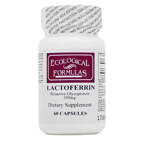 Ecological Formulas Lactoferrin 100mg 60 Capsules Promotes The