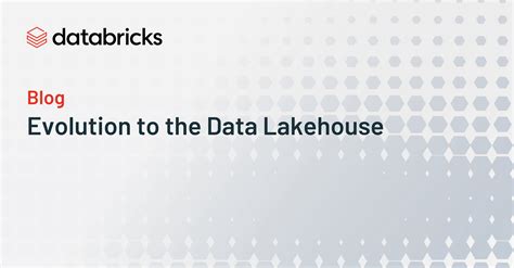 Evolution To The Data Lakehouse The Databricks Blog