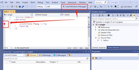 用VsDebug断点调试FFmpegFFmpeg调试环境搭建 FFmpeg原理
