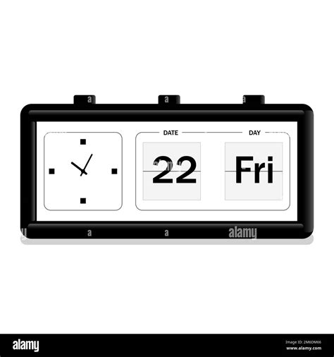 Vector Illustration For Square Vintage Clock Retro Clock Timer Clock With Calendar Clock