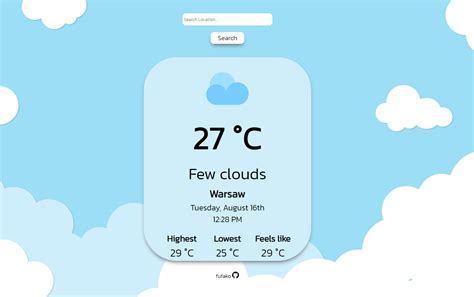 github fufako project weather app weather app created with js and