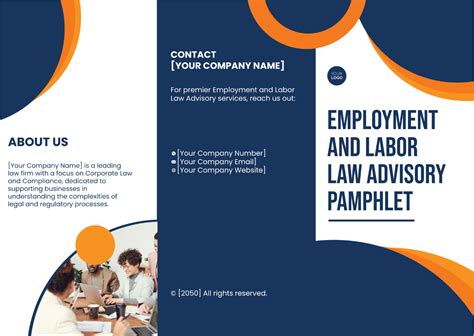 Free Employment And Labor Law Advisory Pamphlet Template To Edit Online