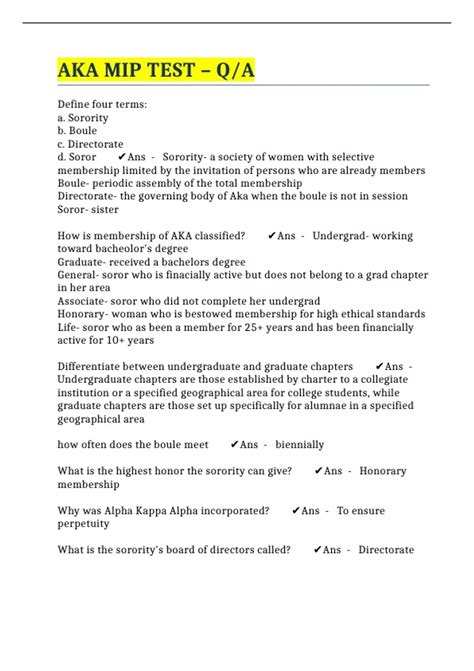 aka mip test alpha kappa alpha questions and answers alpha kappa
