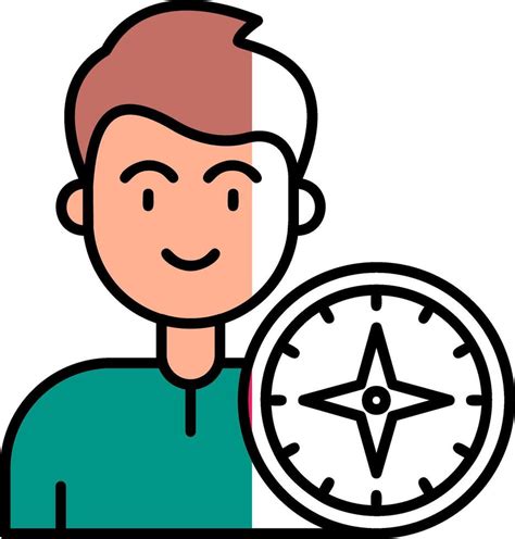 Compass Filled Half Cut Icon 41659424 Vector Art At Vecteezy