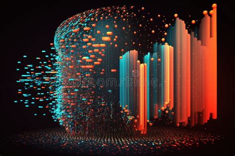 Big Data Artificial Intelligence And Quantum Computing Concept Generative AI Stock Image