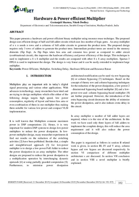 pdf hardware and power efficient multiplier