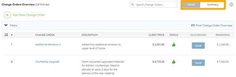 Understanding Change Order Views