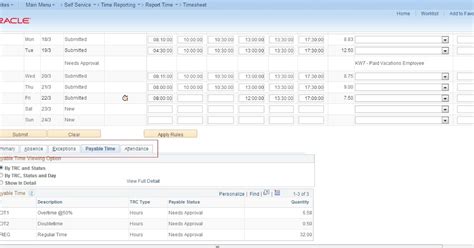Oracle Hcm For You Peoplesoft 9 2 Feature Review Timesheet Page Gets A Major Facelift