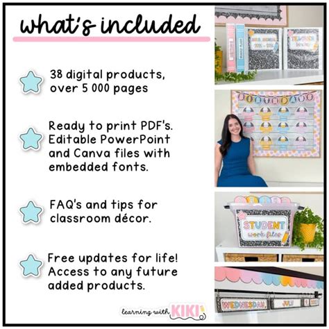 Composition Notebook Classroom Decor Bundle Pastel Theme Canva