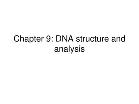 Ppt Chapter 9 Dna Structure And Analysis Powerpoint Presentation