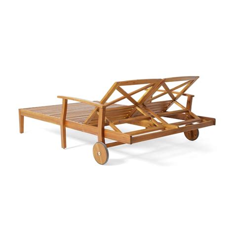 Christopher Knight Home Perla Acacia Wood Double Chaise Lounge Teak