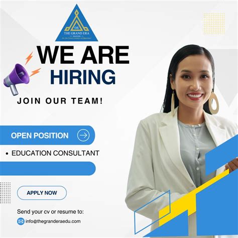 We Are Hiring Education Consultant M F 1 Post ပညာ‌ရေးနယ်ပယ်တွင် အလုပ်အကိုင်အခွင့်အလမ်းရှာဖ