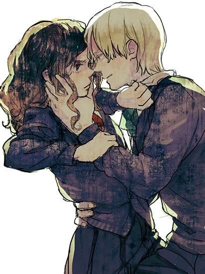 Hermione Granger And Draco Malfoy Wizarding World And More Drawn By