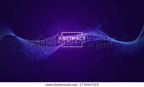 Polygonal Wave Particle Abstract Background Connecting Stock Vector Royalty Free 1776967319