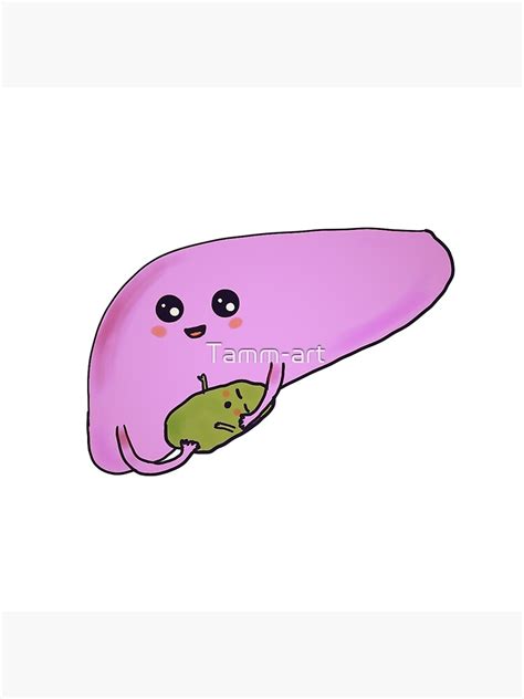 Cute Liver And Gallbladder Poster By Tamm Art Redbubble