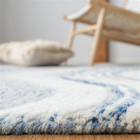 Safavieh Fifth Avenue Thiet 3 X 5 Ft Wool Blueivory Indoor Geode