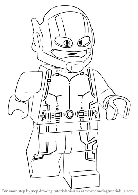 Learn How To Draw Lego Ant Man Lego Step By Step Drawing Tutorials
