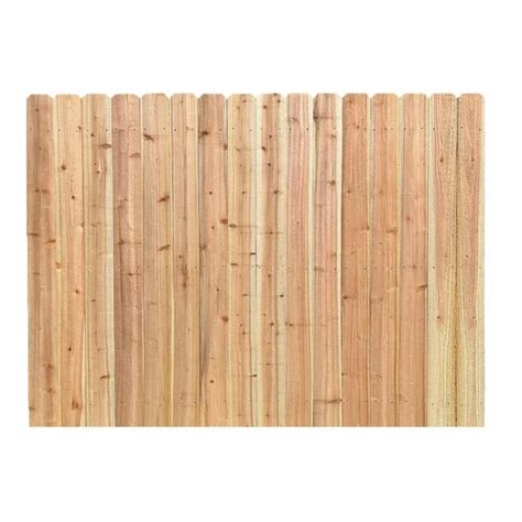 Redwood Empire 6 Ft X 8 Ft Cedar 6 In Privacy Dog Eared Flat Wood