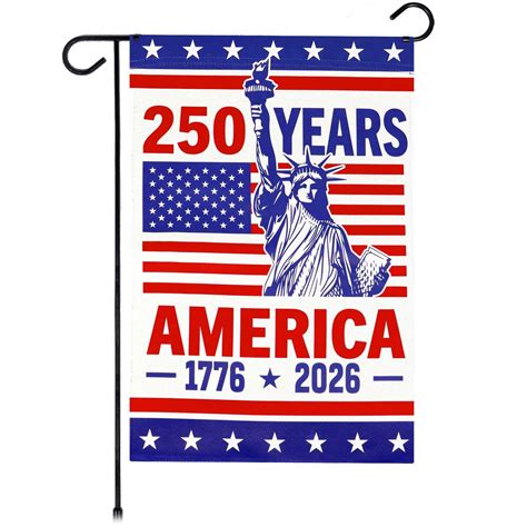 G128 Usa 250th Anniversary Garden Flag 12x18 In Double Sided Printed