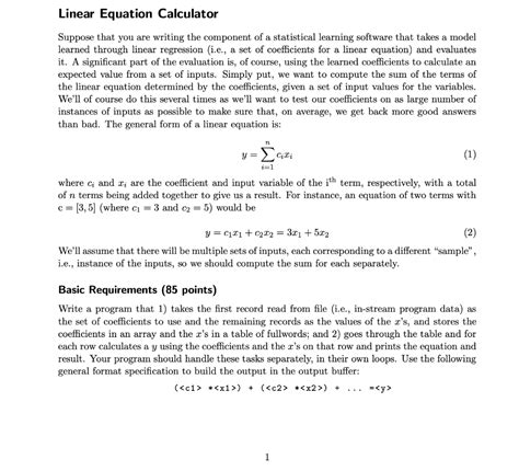 Solved Linear Equation Calculator Suppose That You Are
