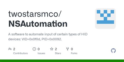 Github Twostarsmco Nsautomation A Software To Automate Input Of Certain Types Of Hid Devices
