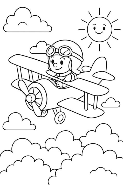 Vliegtuig Kleurplaten Voor Kinderen Snel And Gratis Printen