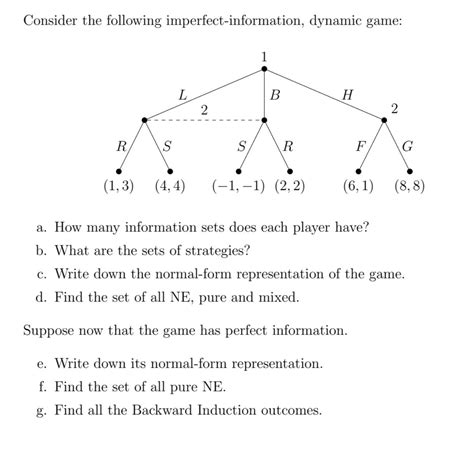 Solved Consider The Following Imperfect Informat Solutioninn