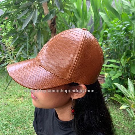 Python Hat Python Cap Python Baseball Cap Leather Hat Leather