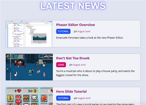 Pineoc Blog Github 자바스크립트 게임 엔진 프로젝트 모음 Phaser