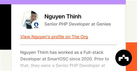Nguyen Thinh Senior Php Developer At Geniee The Org