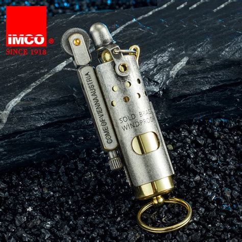 Imco 황동 구리 트렌치 금속 급유 라이터 개인 레트로 방풍 올드 가솔린 라이터 정품 Aliexpress