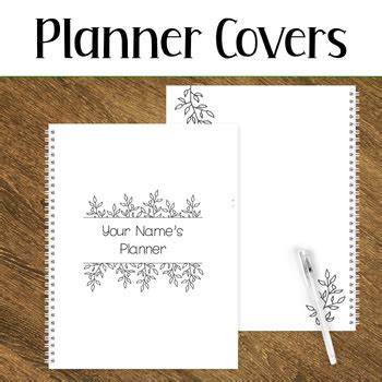 Bandw Minimalist Teacher Planner Cover Pages By Mrs Willden Squared
