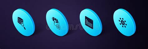 Set Isometric Neural Network Web Developer Programming Code