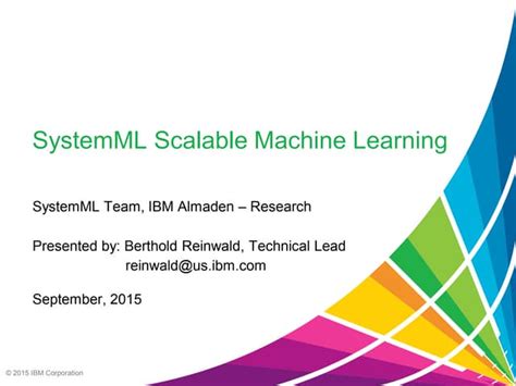 Inside Apache Systemml By Frederick Reiss Pdf