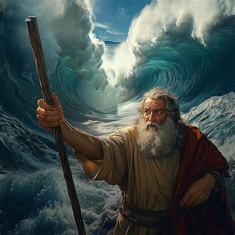 El Moisés Bíblico Tomando Una Selfie Con Su Bastón Imagen Premium Generada Con Ia
