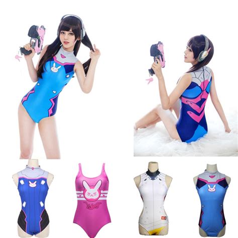 Summer Game Overwatch Swimsuit Ow Game D Va Swimwear Cosplay Costume