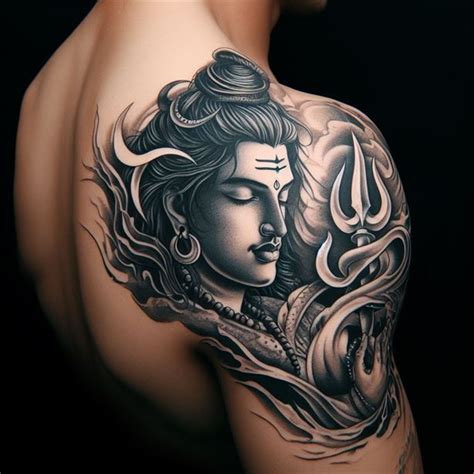 Divine Elegance Lord Shiva Tattoo Designs On Shoulder 🕉️ Shiva Tattoo Design Gorgeous