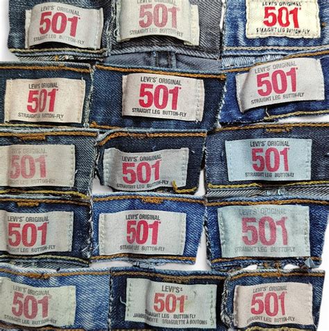 Levis 501 Original Jeans Inside Label Replacement Tag Vintage