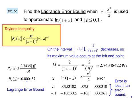 ppt taylor s theorem error analysis for series powerpoint