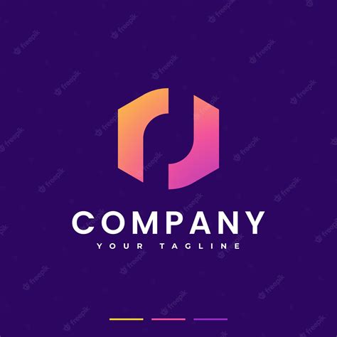 Premium Vector Simple Minimalist Modern Abstract Brackets Logo Gradient
