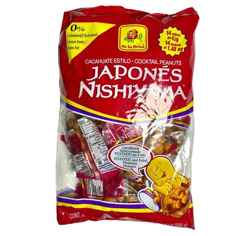 Cacahuate Japones De La Rosa Nishiyama 14 Bags 42 Grams Each Bag