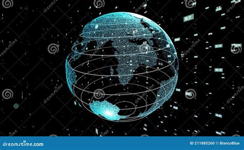 Global Data Science Technology And Computer Programming Abstract Stock Illustration
