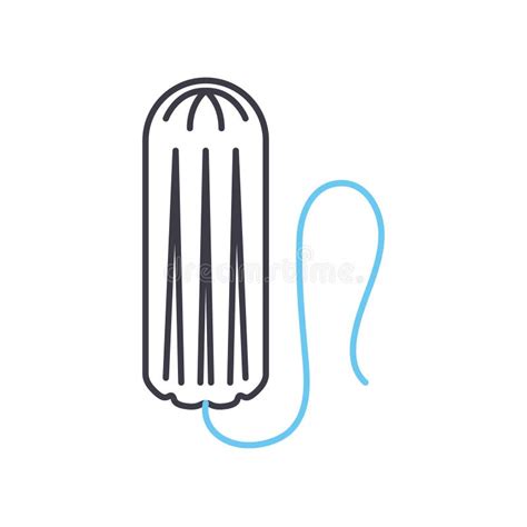 Tampon Line Icon Outline Symbol Vector Illustration Concept Sign