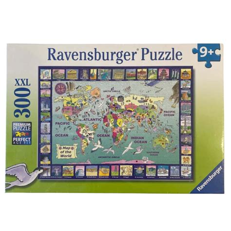 Ravensburger 300xxl Map Of The World Jigsaw Puzzle New Sealeds