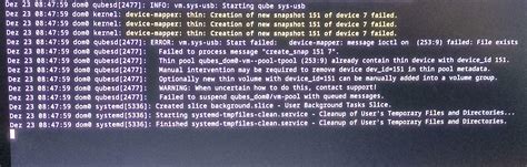 Device Mapper Issue After Backup Restored User Support Qubes Os Forum