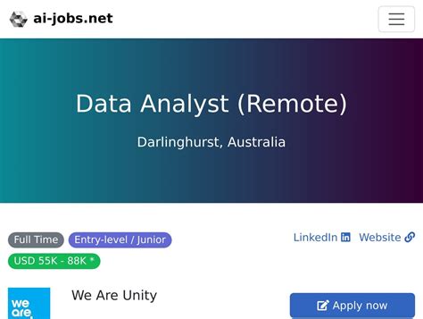 Hiring Data Analyst Remote In Darlinghurst Australia Raimljobs