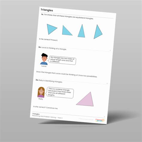 Year 4 Triangles Reasoning And Problem Solving 2 Resource Classroom Secrets